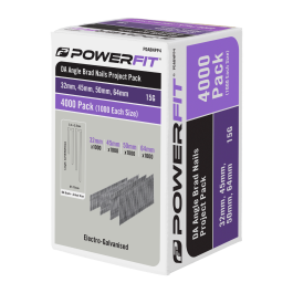 Electro-Galvanised DA Angled Brad Nail - 4,000-Piece Project Pack